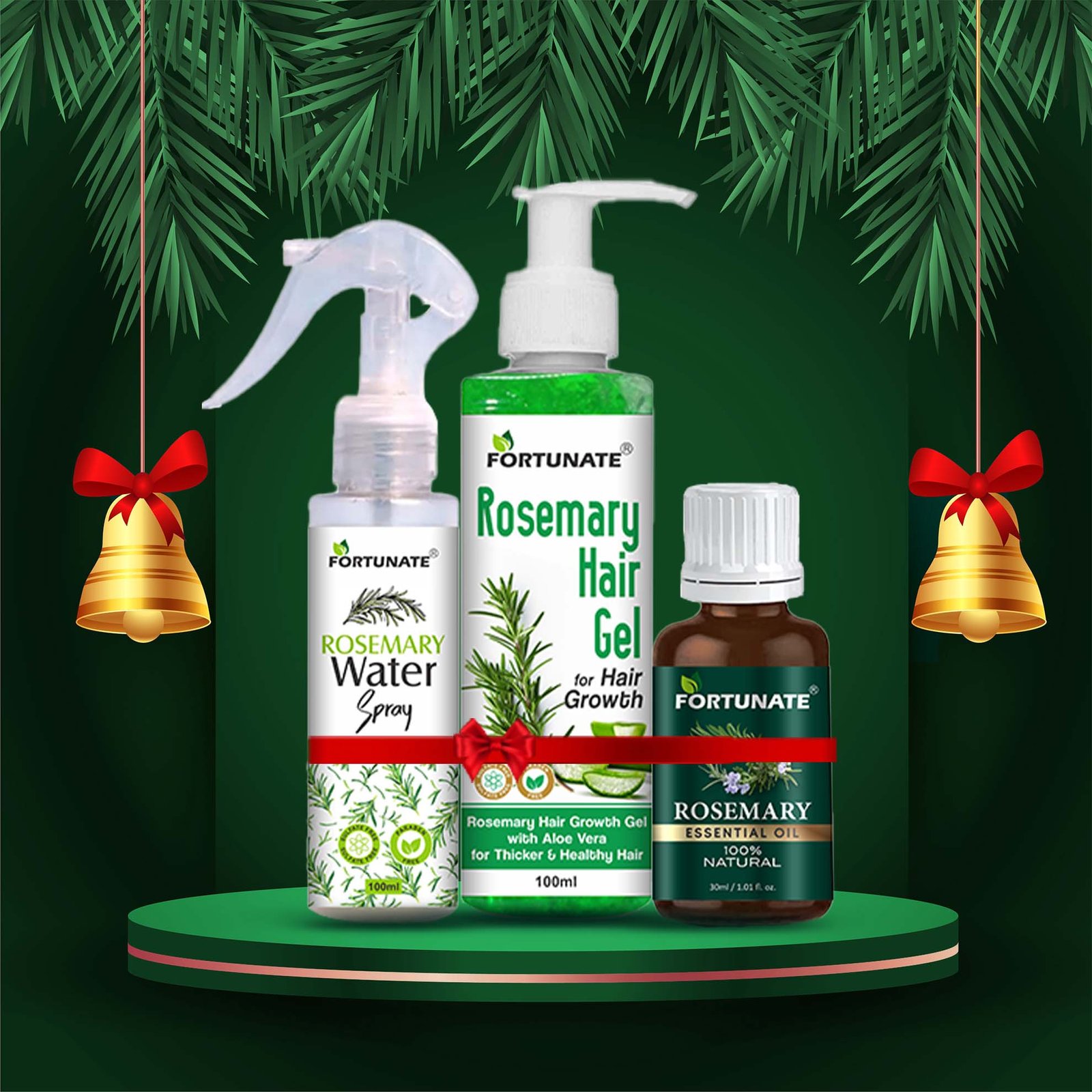 Fortunate Rosemary Water, Rosemary Gel And Essential Oil Combo ...